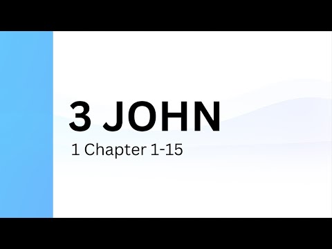 3 John Chapter 01 | Holy Bible - Indian Sign Language Version (ISLV) - YouTube