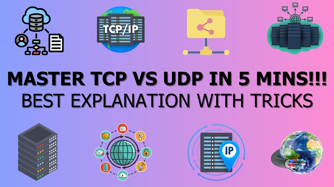 MASTER TCP VS UDP in 5 MINS!!! Best Explanation with High Quality ...