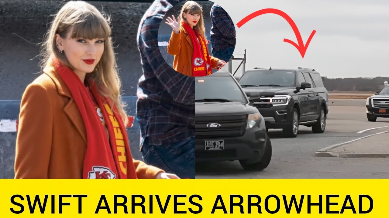 Taylor Swift's motorcade arrives at Arrowhead Stadium cheer Travis ...