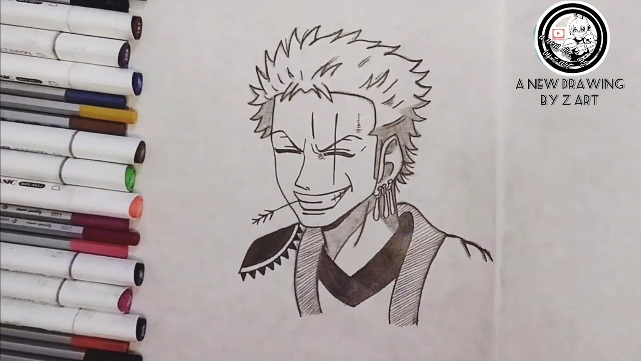 how to draw zoro from one piece | how to draw anime characters | anime ...