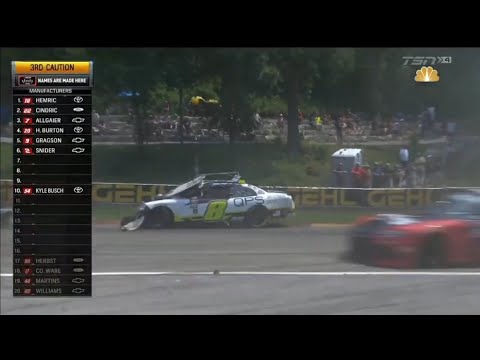 Sam Mayer crash - NASCAR Xfinity series at Road America - YouTube