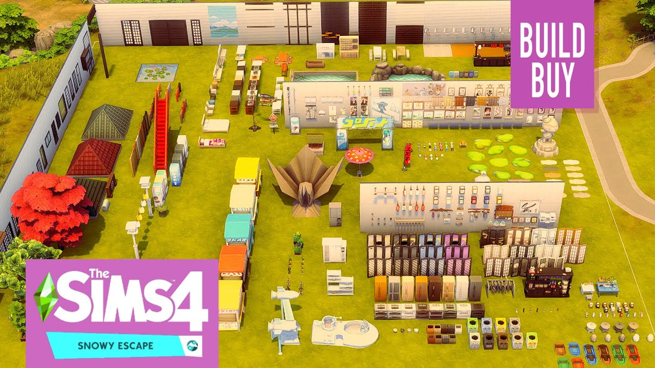 Snowy Escape Build Buy Overview - The Sims 4 - YouTube