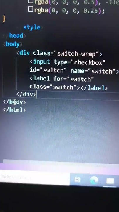 Toggle Switch Using Html And Css Viral Coding Html Vscode Css Easy Codinglife Love Youtube 