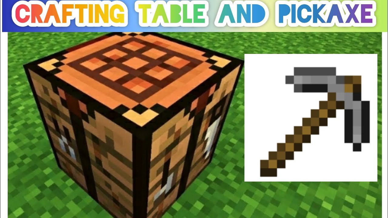 How to make crafting table and pickaxe in minecraft #gaming #ujjwal# ...