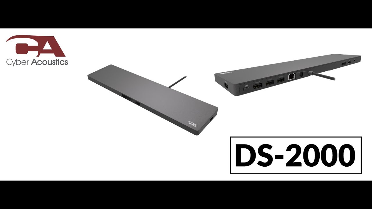 CA Essential Docking Station DS-2000 | Cyber Acoustics - YouTube