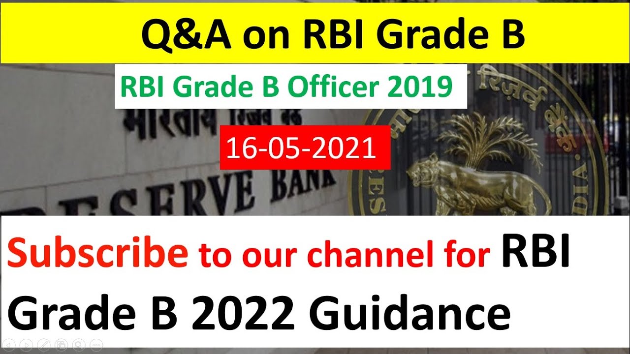 RBI Grade B Q&A session on next Notification and salary with RBI Grade ...