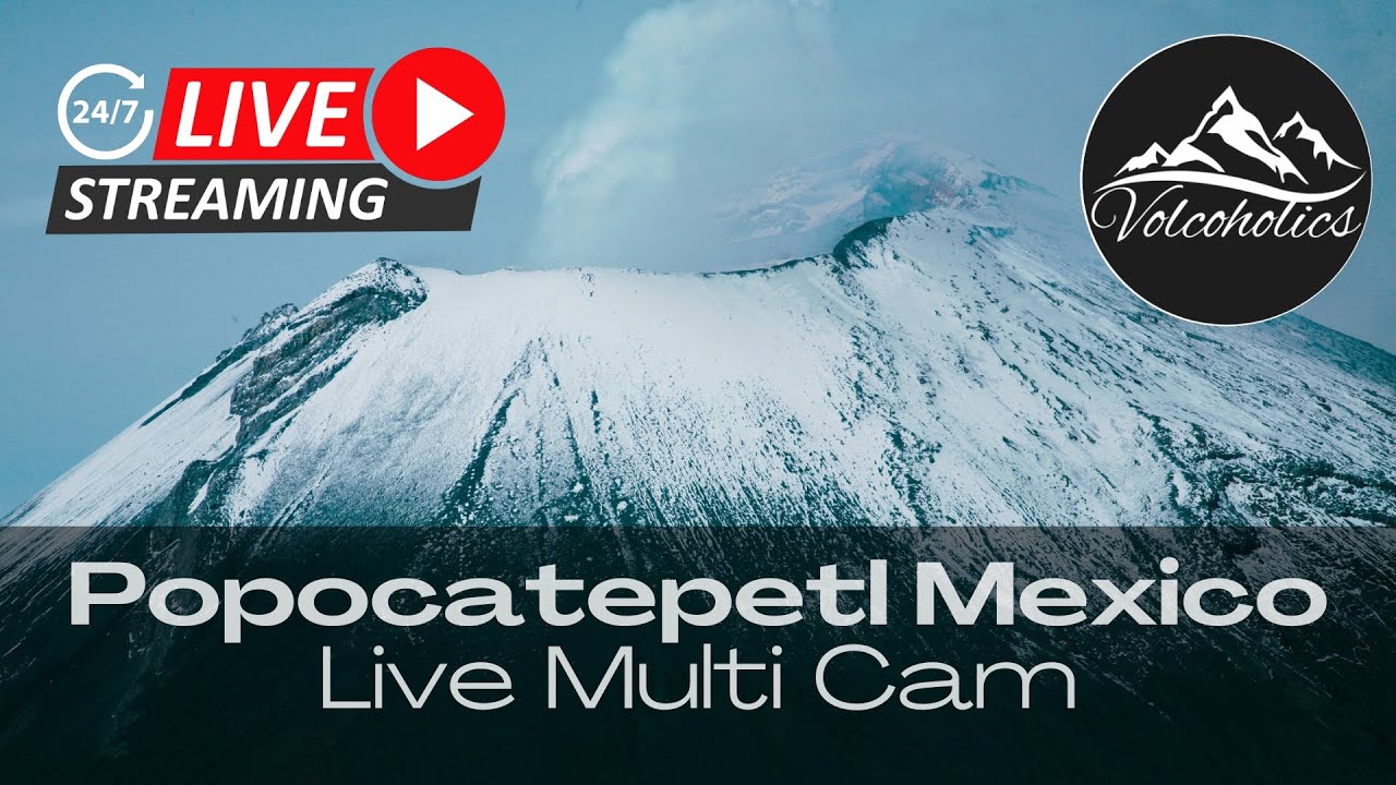 🌋Popocatepetl: Live Multi-View Coverage of Mexico's Fiery Volcano - YouTube