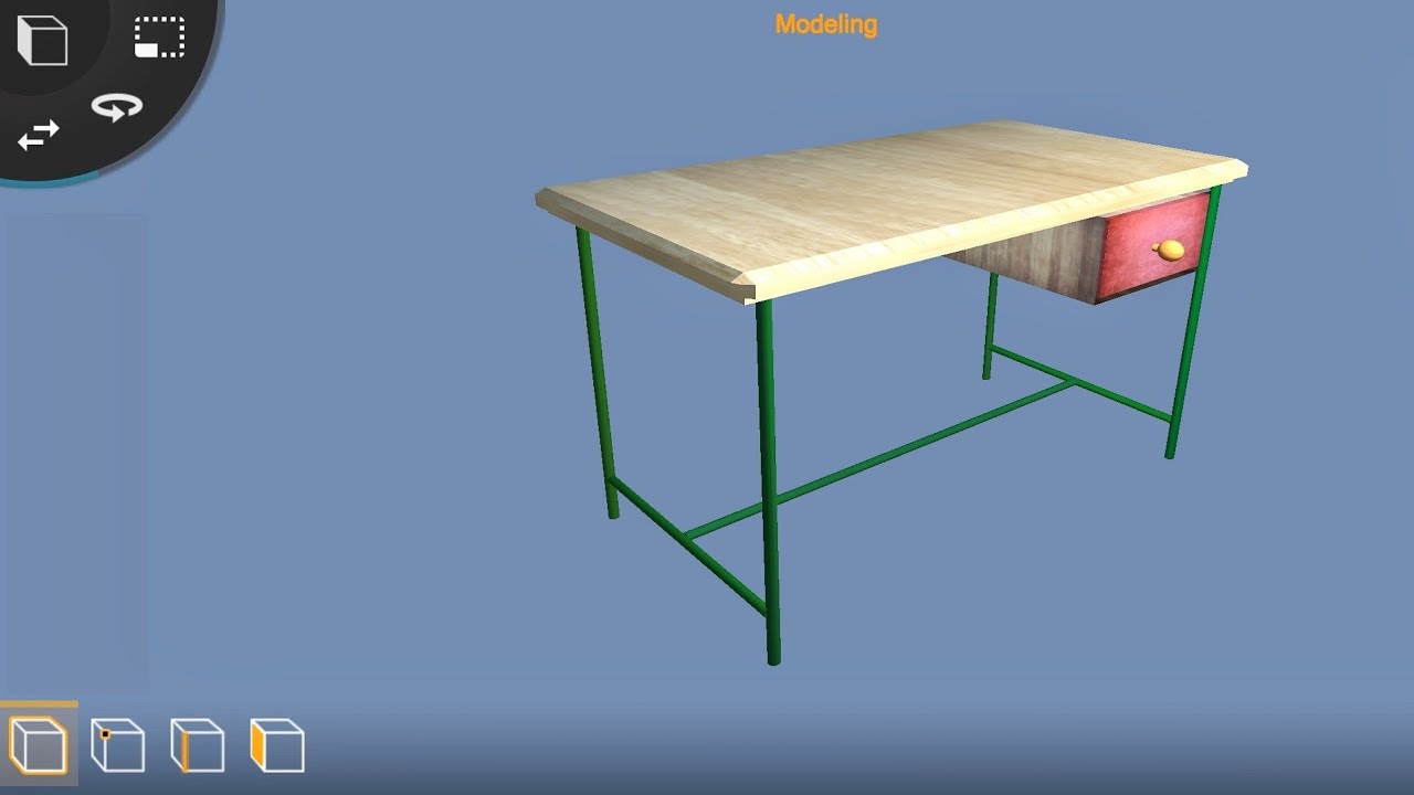 How to model a Study table in prisma 3d in mobile || Step by step - YouTube