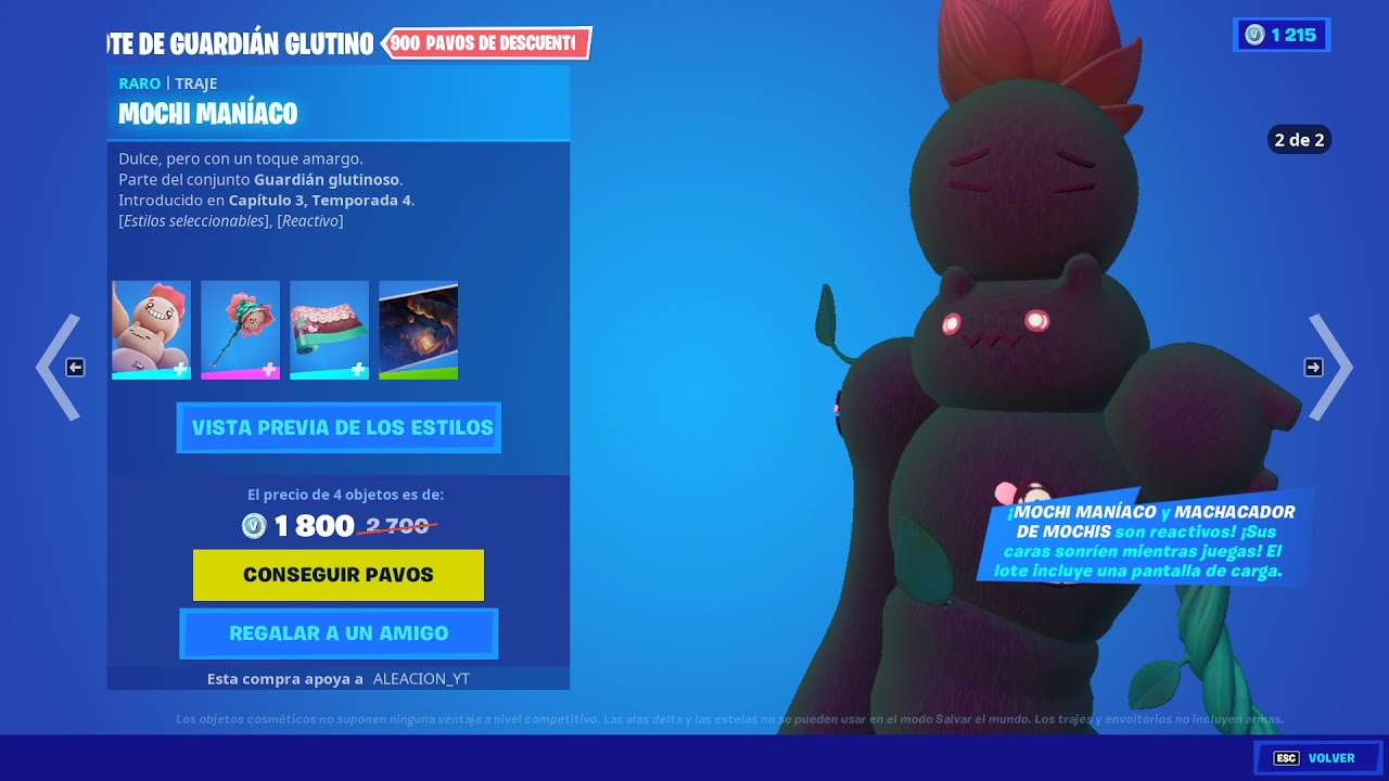 🔴NUEVA SKIN **MOCHI MANÍACO** NUEVA TIENDA FORTNITE HOY 4 de OCTUBRE en ...