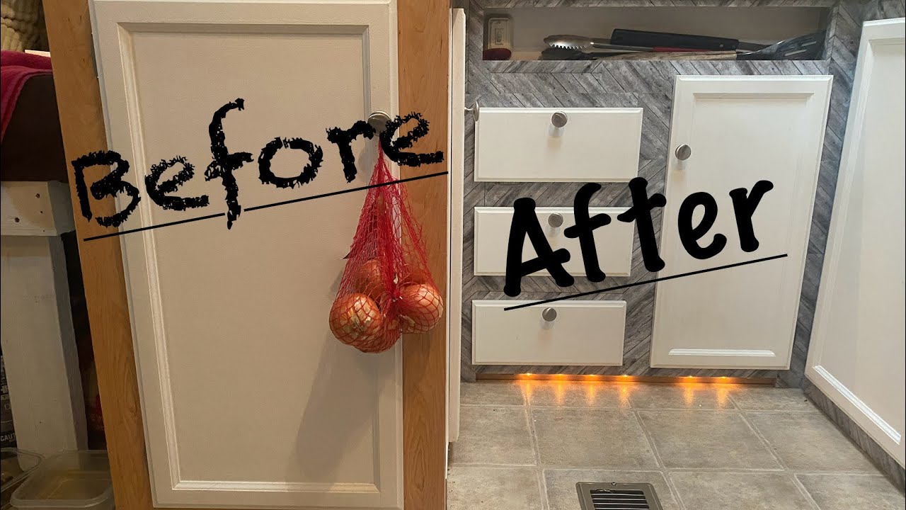 Contact paper RV kitchen reno - YouTube