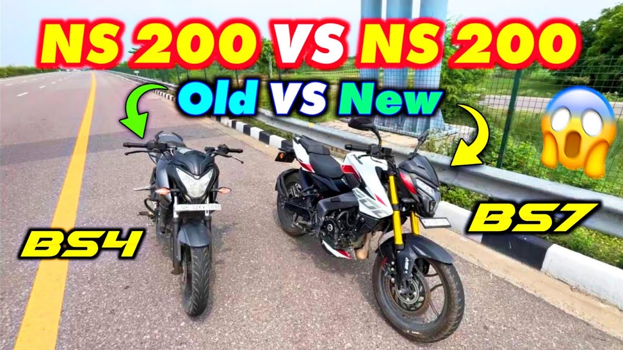 BS4 NS 200 vs NS 200 BS7 | Kisme Kitna hai Dam? Drag Race Bajaj Pulsar ...