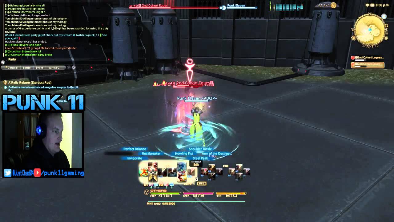 FFXIV:ARR New Monk AOE Rotation - YouTube