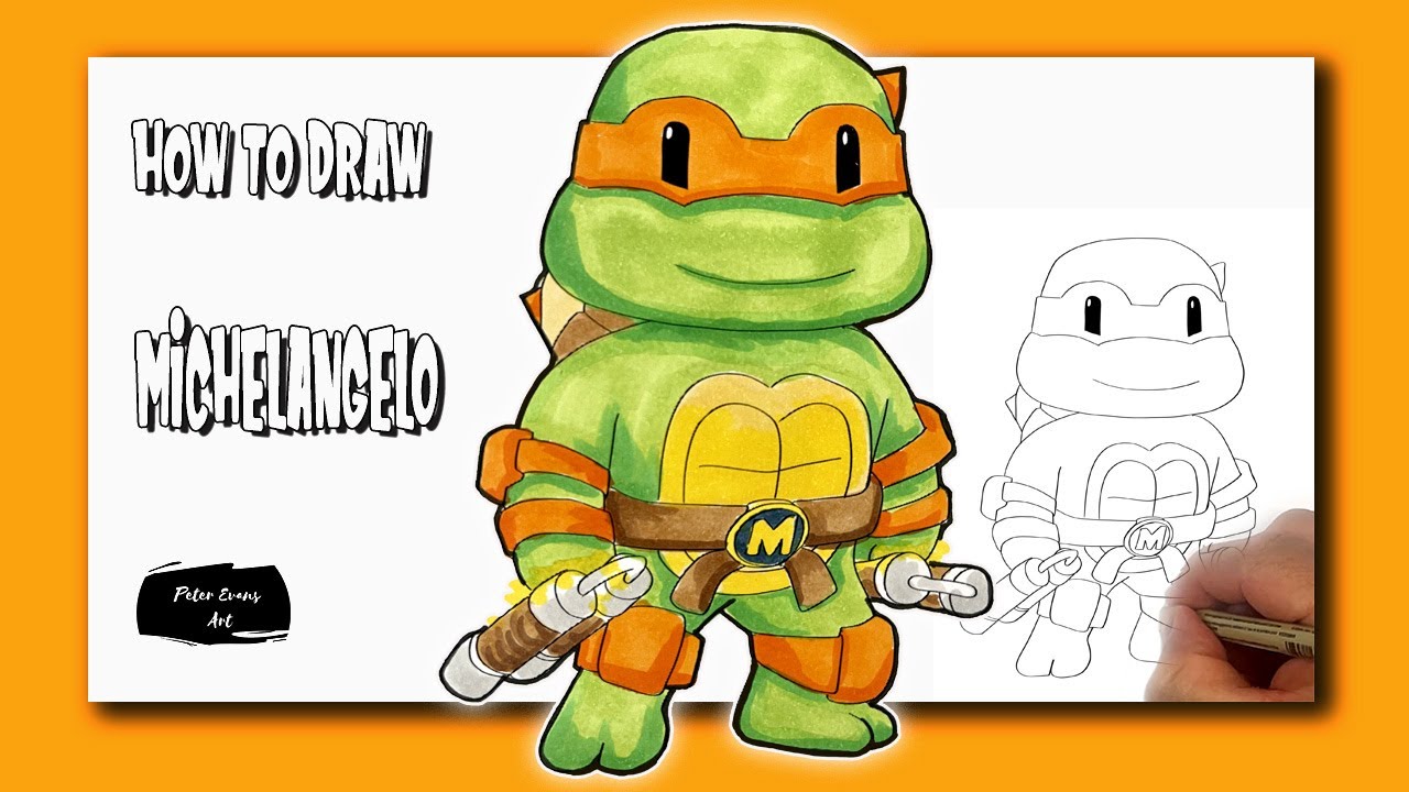 How to Draw Michelangelo TMNT - YouTube