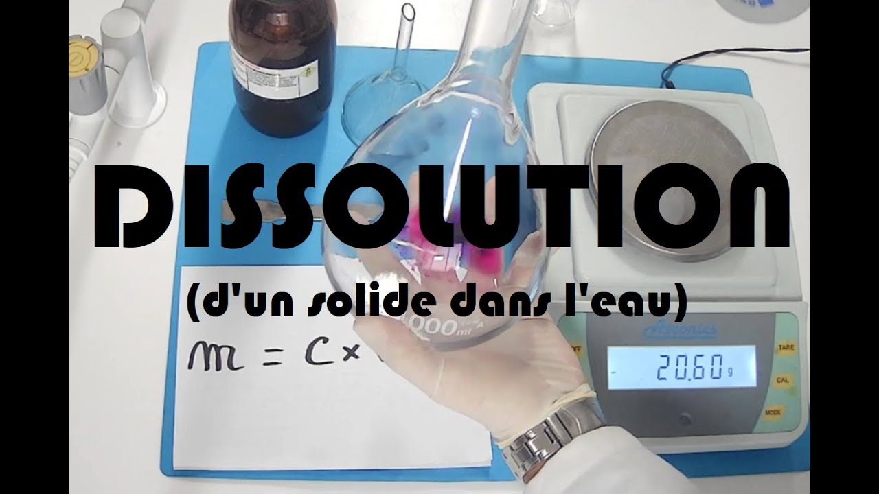 SPC Prépa BAC - TP Dissolution (d'un solide dans l'eau) - YouTube