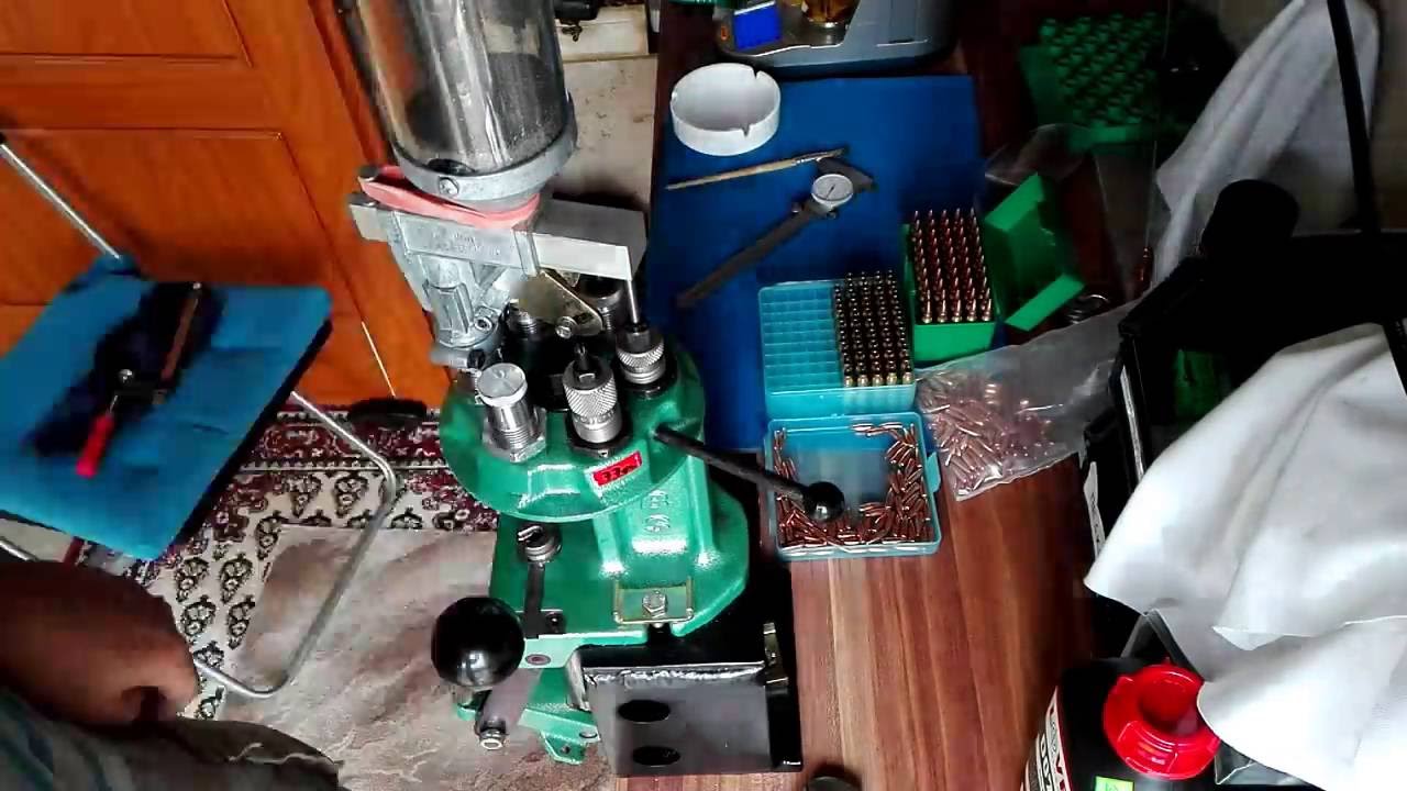 RCBS Turret press reloading 223.Rem speed up video - YouTube