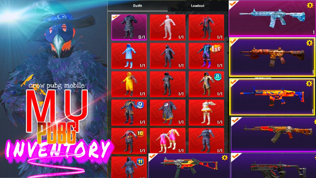 ONE OF THE BEST INVENTORY IN PUBG MOBILE| SHOWING ALL MY MYTHIC ...