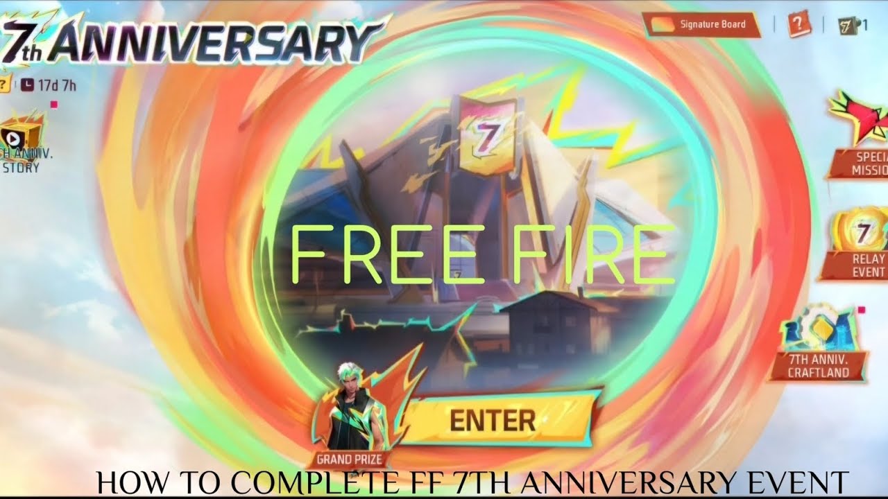 HOW TO COMPLETE FF 7TH ANNIVERSARY EVENT | FREE FIRE 🔥 #video # ...
