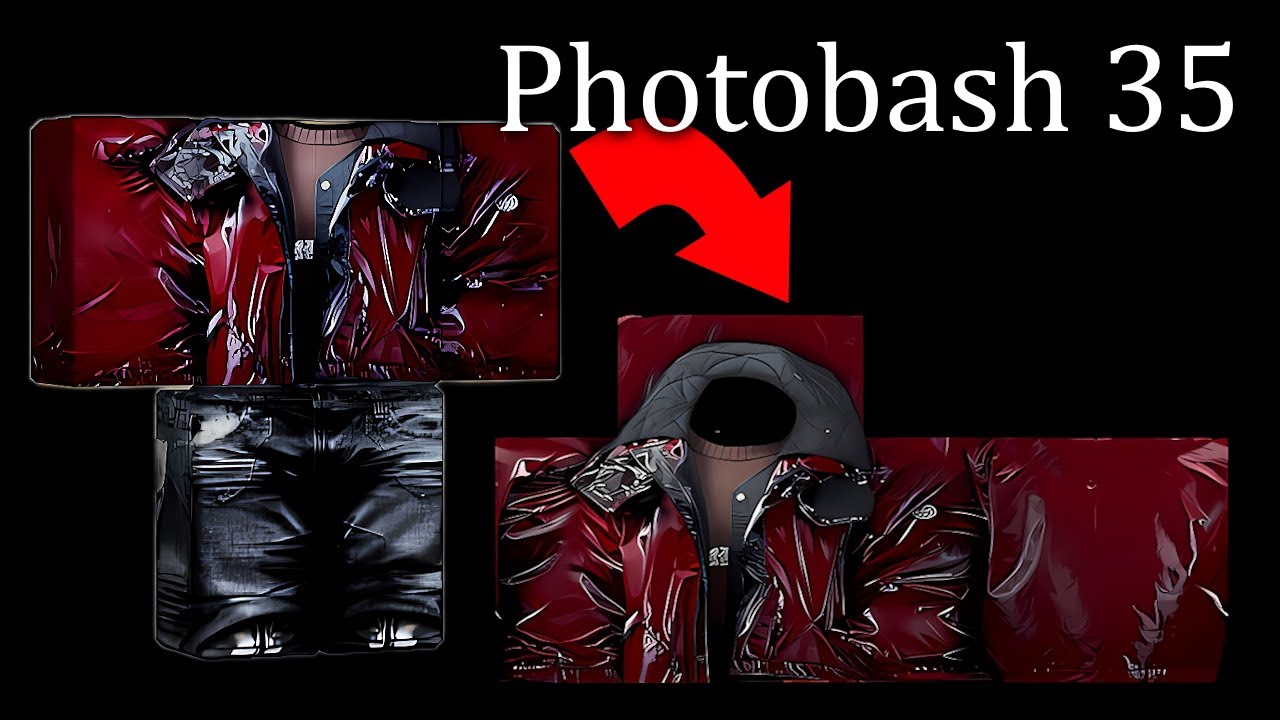 Photobash #35 roblox clothing jacket design - YouTube
