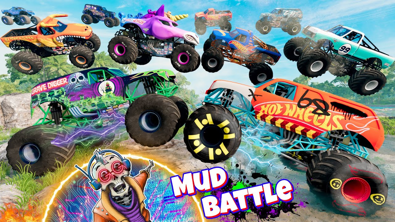 EPIC Monster Truck Competition #12 | Monster Jam vs Hot Wheels Monster ...