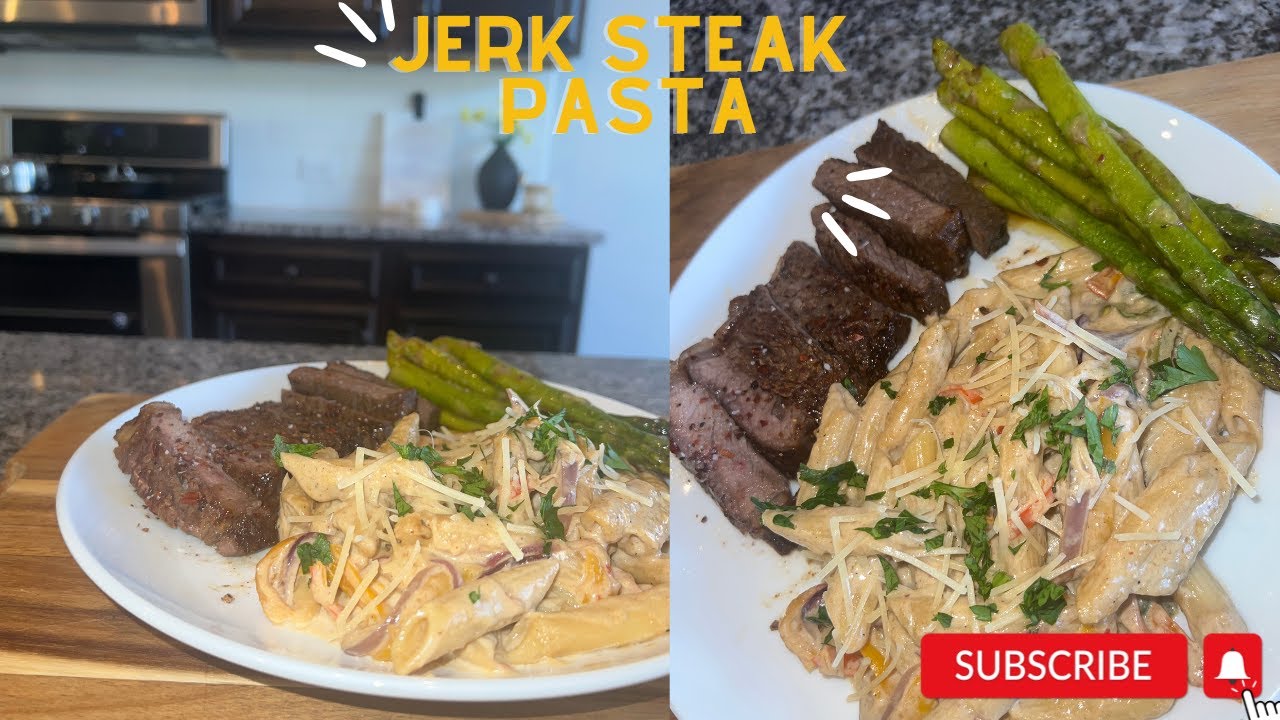 JERK STEAK PASTA | RASTA PASTA RECIPE | SHAYSFOODJOURNEY - YouTube