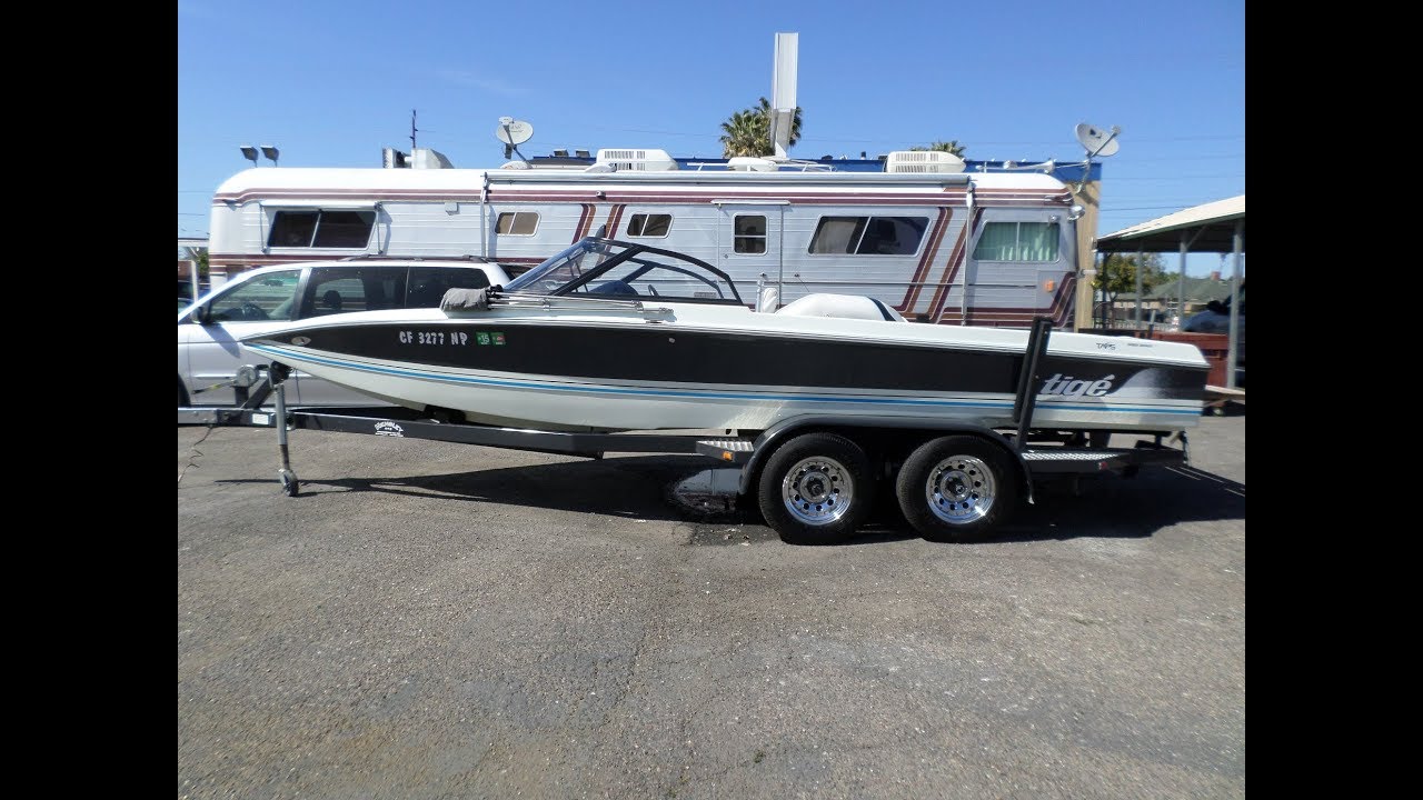 1995 Tige for Sale Competition ski boat wake boarding Taps - YouTube