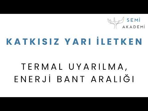 1.2. Katkısız Yarı İletken - Termal Uyarılma, Enerji Bant Aralığı