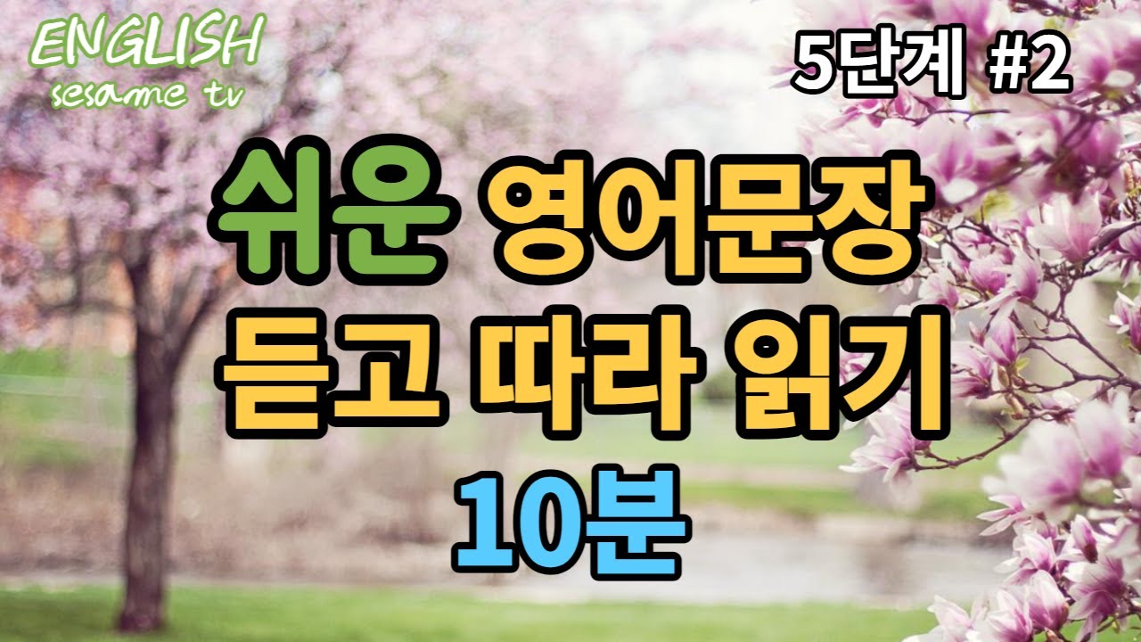 5 1 생활영어 하루 10분 투자해서 영어문장 쉽게 외우세요중급 영어 에세이회화 듣기 쉐도잉흘려듣기그냥 틀어두기만 해도