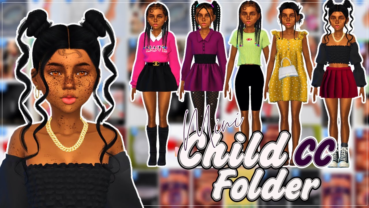 The Sims 4||Urban CHILD CC Folder Lookbook || Sim CAS VIDEO - YouTube