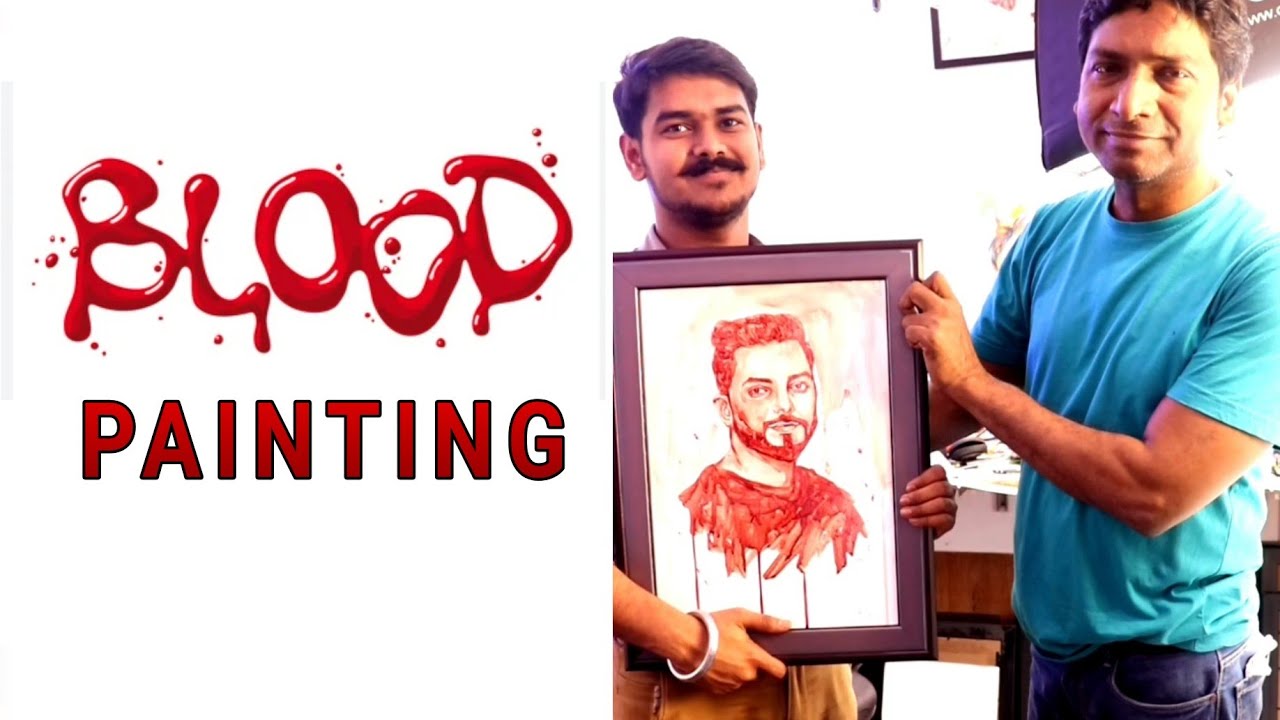 Blood Art Drawing | Blood Painting - YouTube