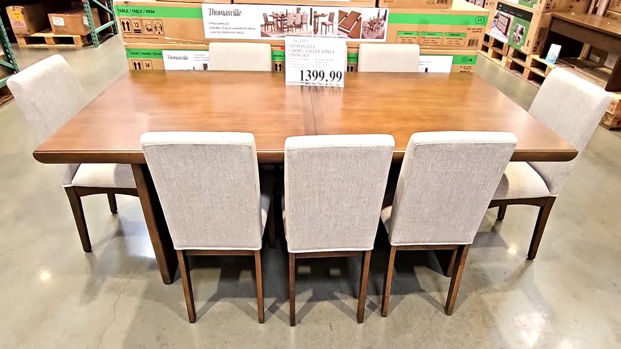 THOMASVILLE CARMEL VALLEY 9-PIECE DINING SET Shop with us at Costco!!! - YouTube