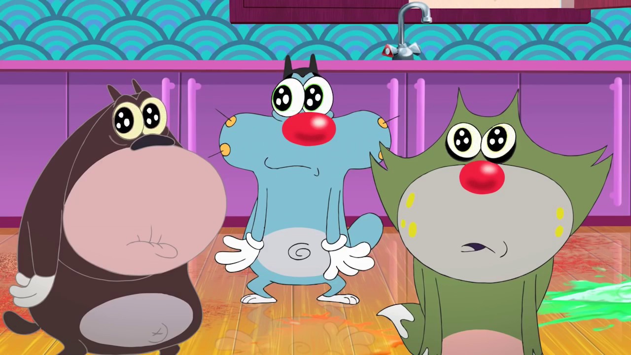 Oggy and the Cockroaches Back to the past! S04E72 Double Full Episode ...