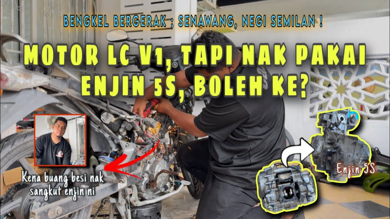 LC V1 MASUK ENJIN LC 5S | PENING JUGAK YEK | BENGKEL BERGERAK KE ...