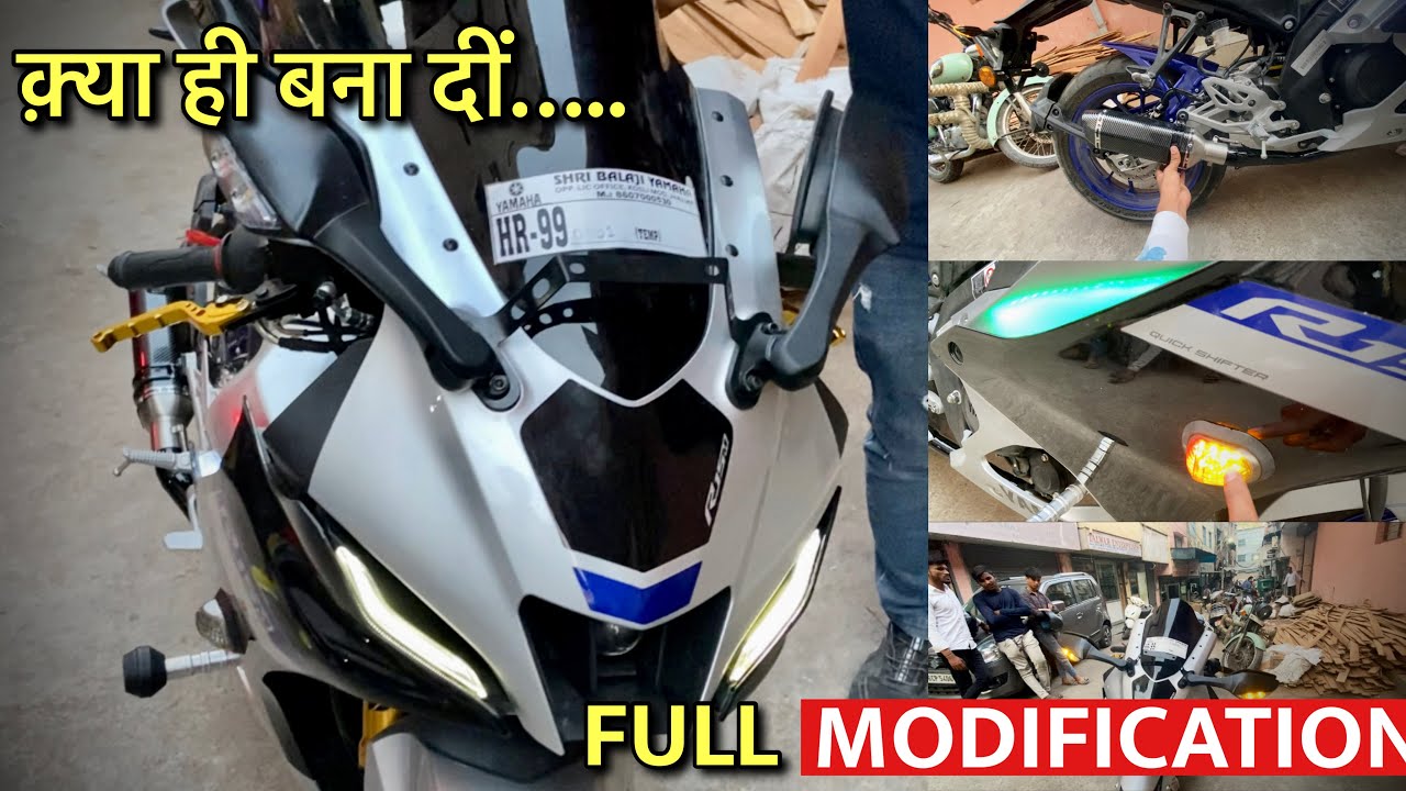Yamaha R15m Fully Modified । क़्या नहीं हुआ इसमें….💥💥 - YouTube