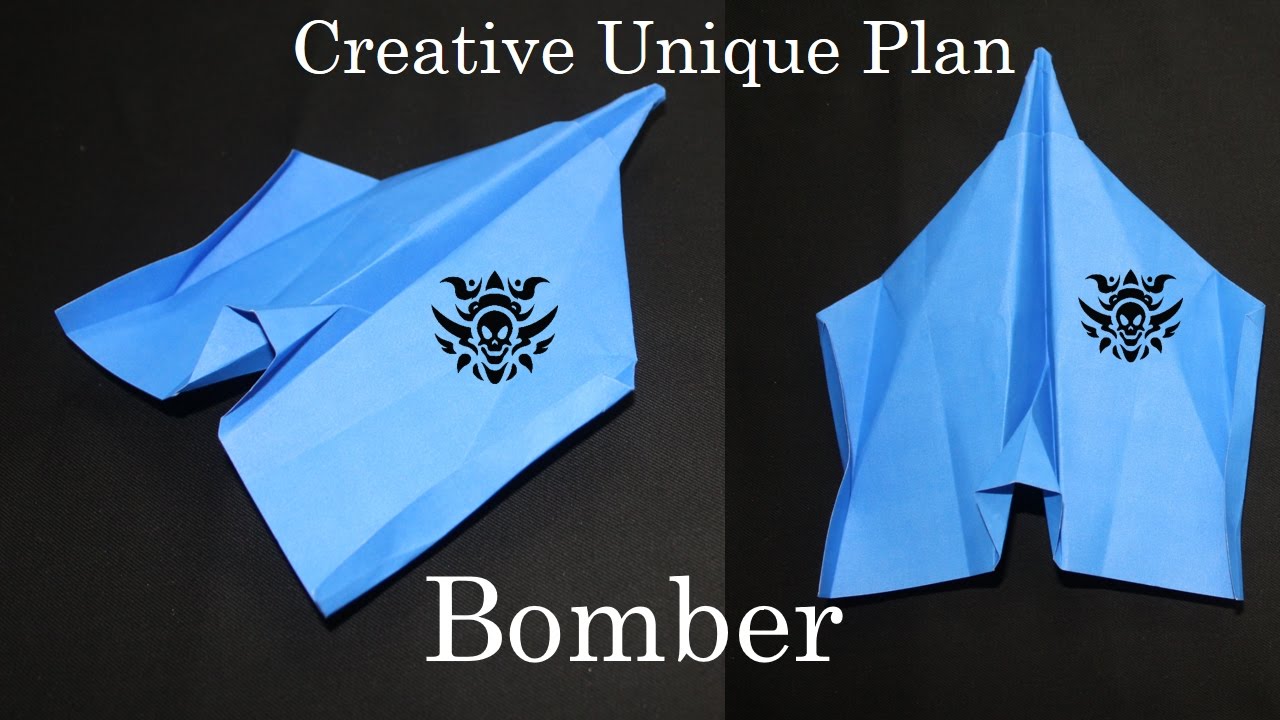 How to make a Paper Airplane - Best Bomber Paper Plane (Paper Craft ...
