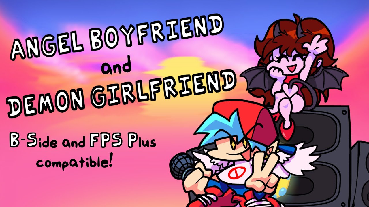 Friday Night Funkin Mod: Angel Boyfriend & Demon Girlfriend Skins Pack ...