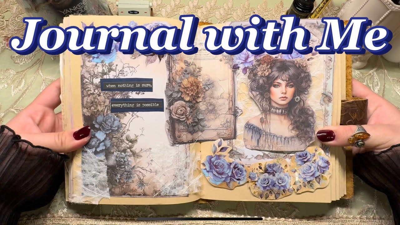ASMR Journal with Me | Blue Roses | No Music - YouTube