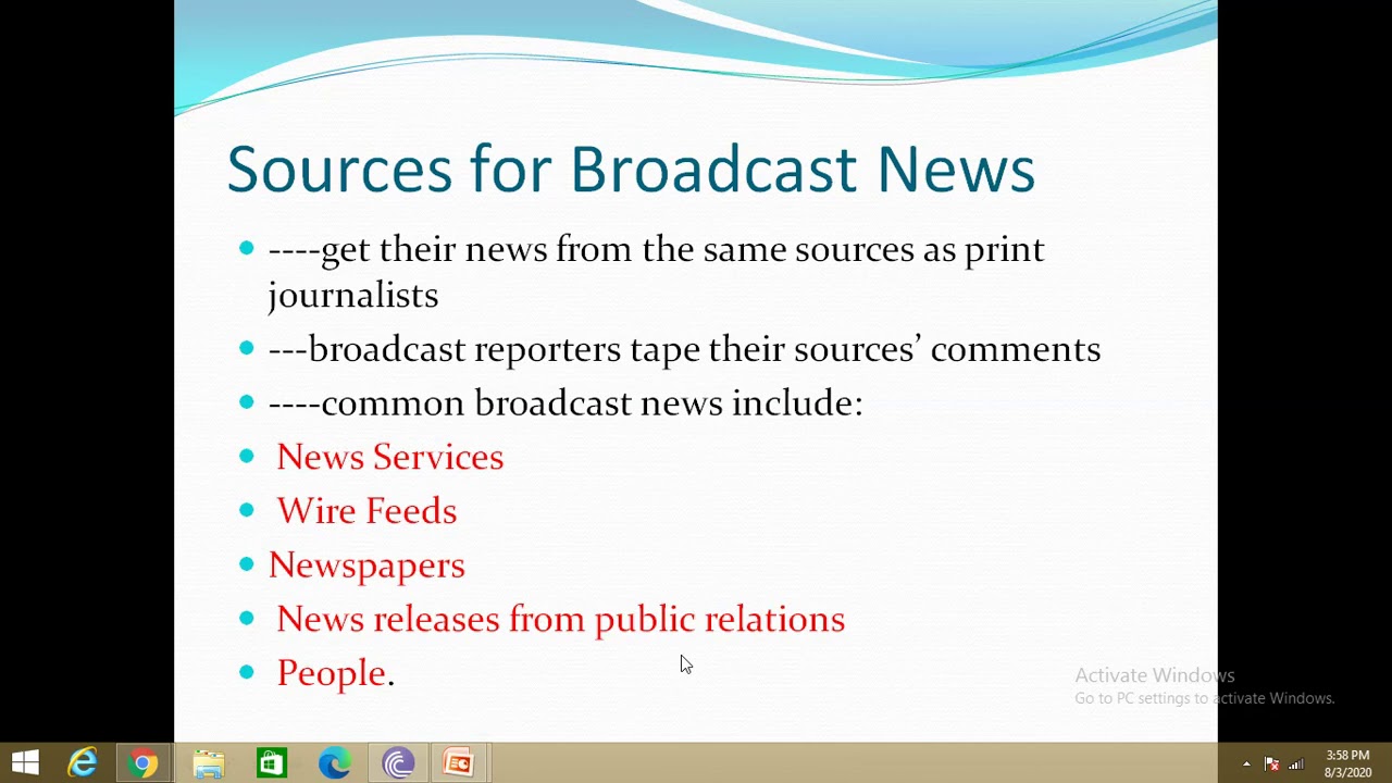 Broadcast News Sources - YouTube
