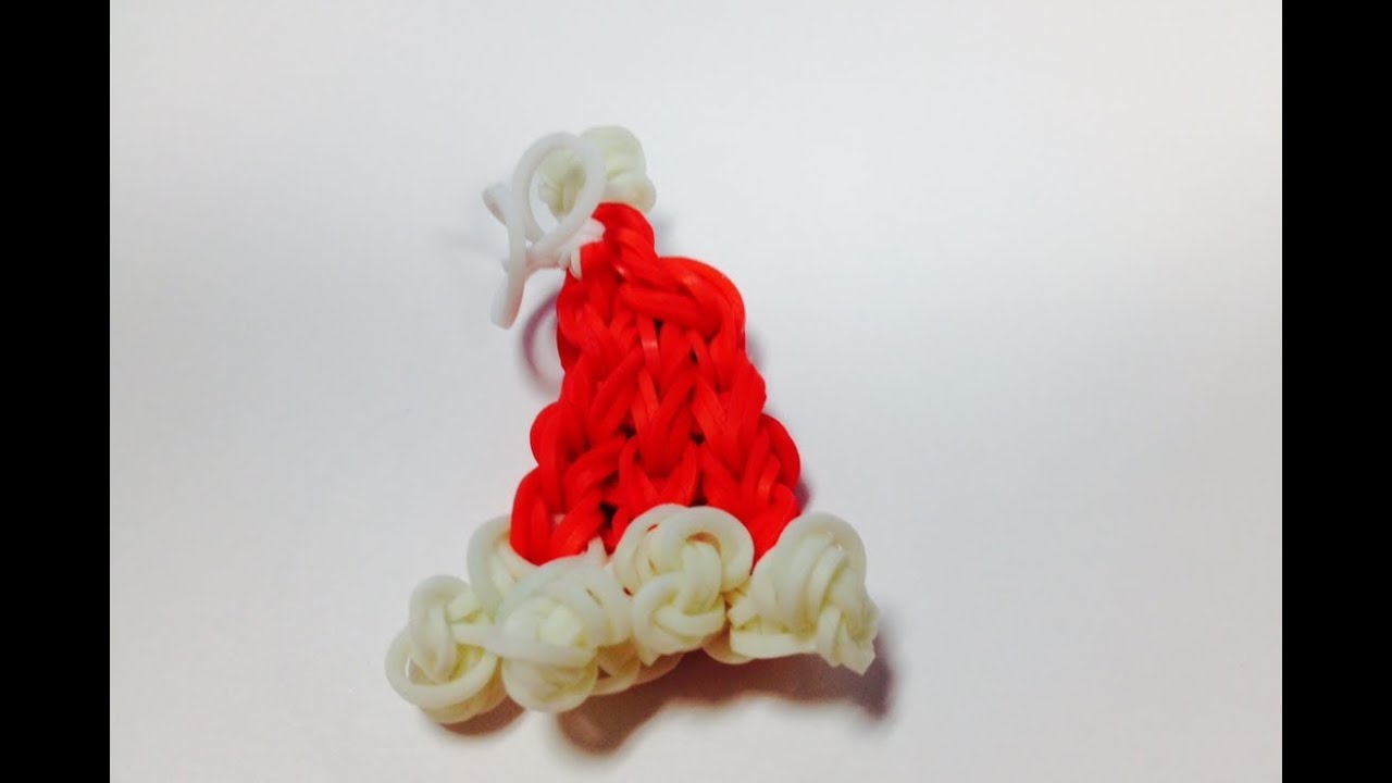 Bandaloom: How to Make a Santa Hat Charm - YouTube