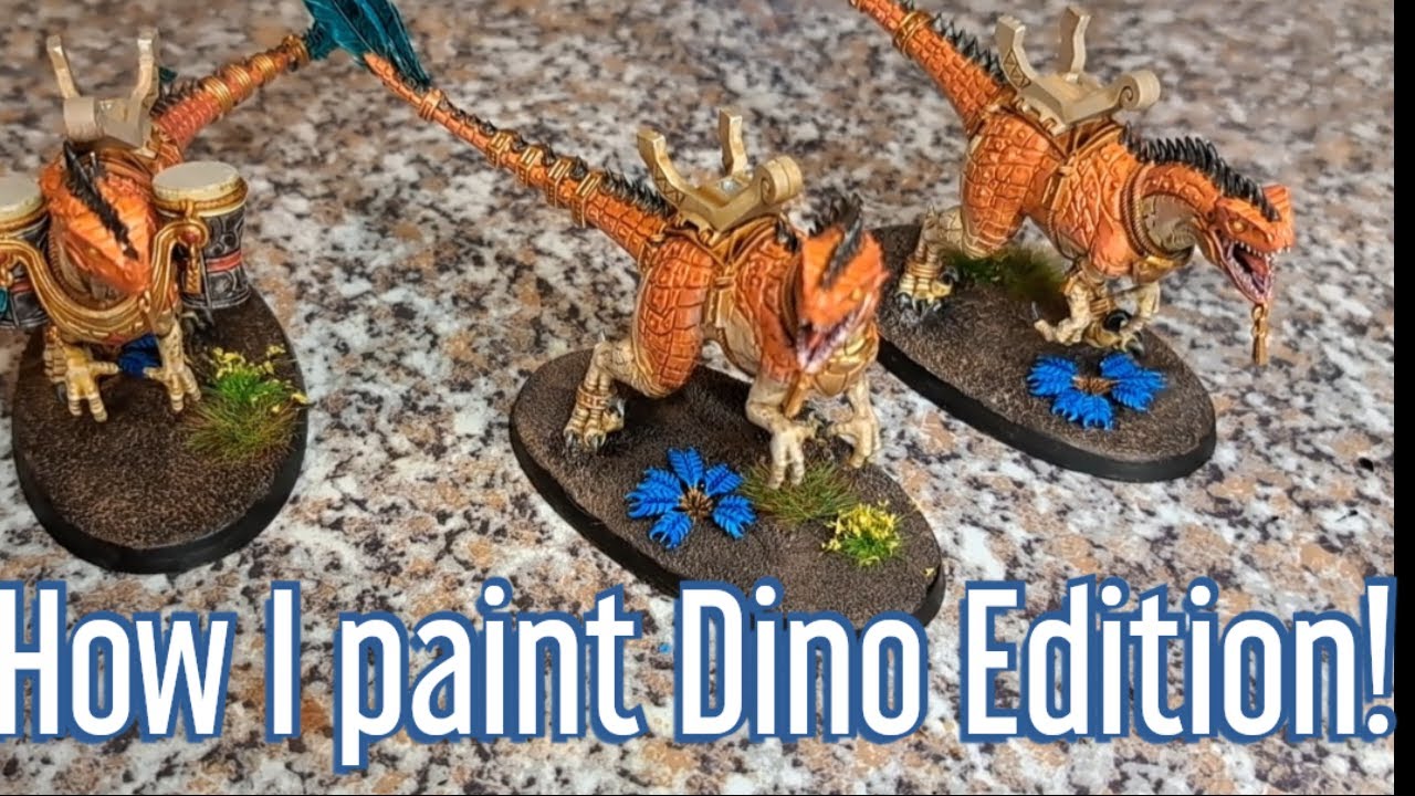 How I Paint Aggradons, Age of Sigmar, Seraphon - YouTube