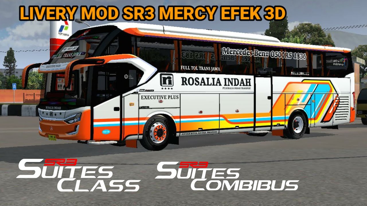 livery mod sr3 mercy mn x kp project rosalia indah efek 3D | BUS ...