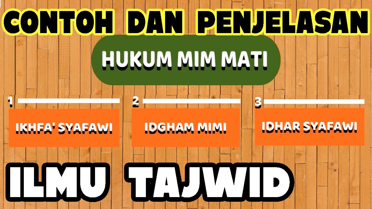 Hukum Bacaan Mim Mati dan Contohnya - YouTube