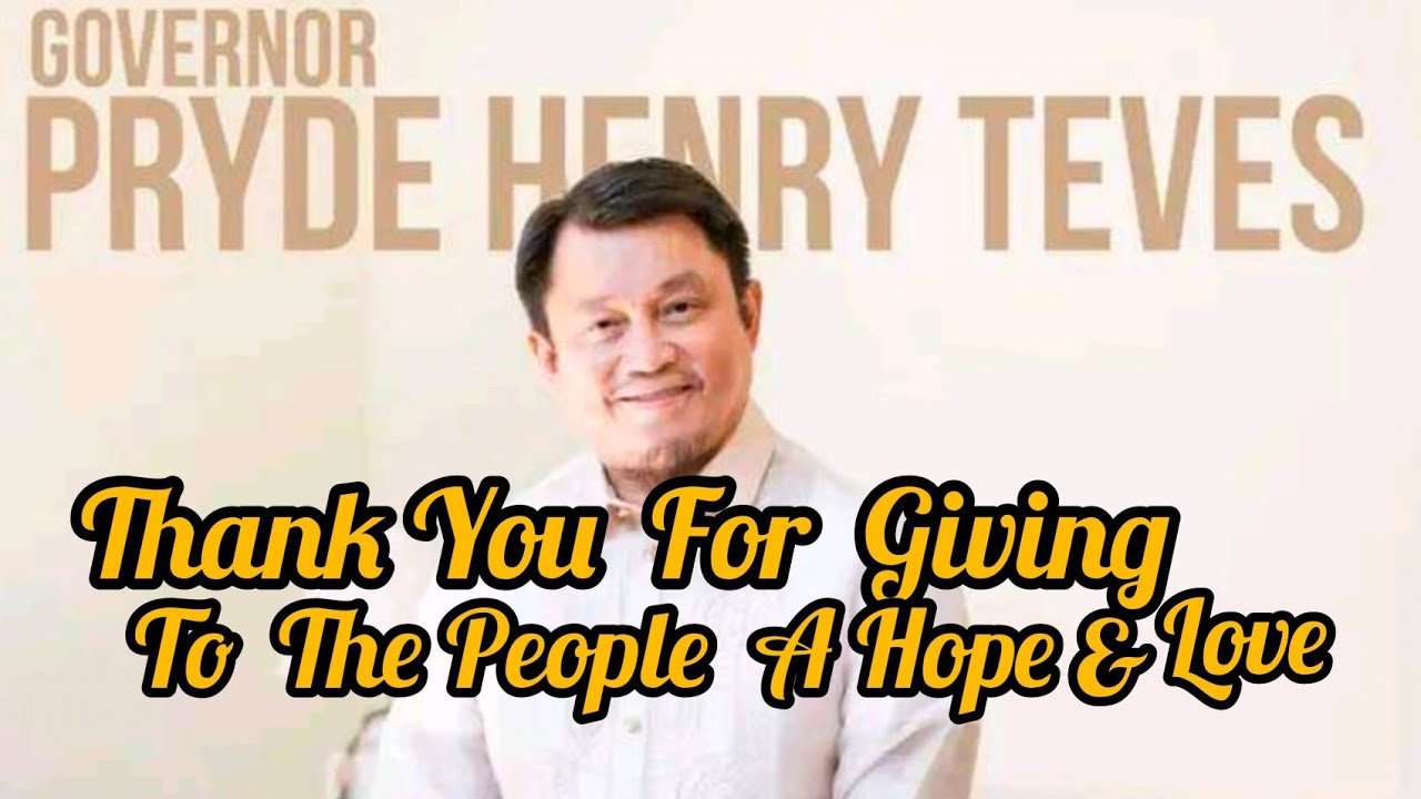 Governor, Pryde Henry A. Teves Talking For Change In Negros Oriental To ...
