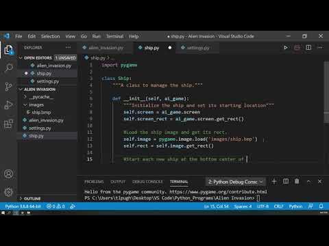 03 Creating and Drawing the Ship - YouTube