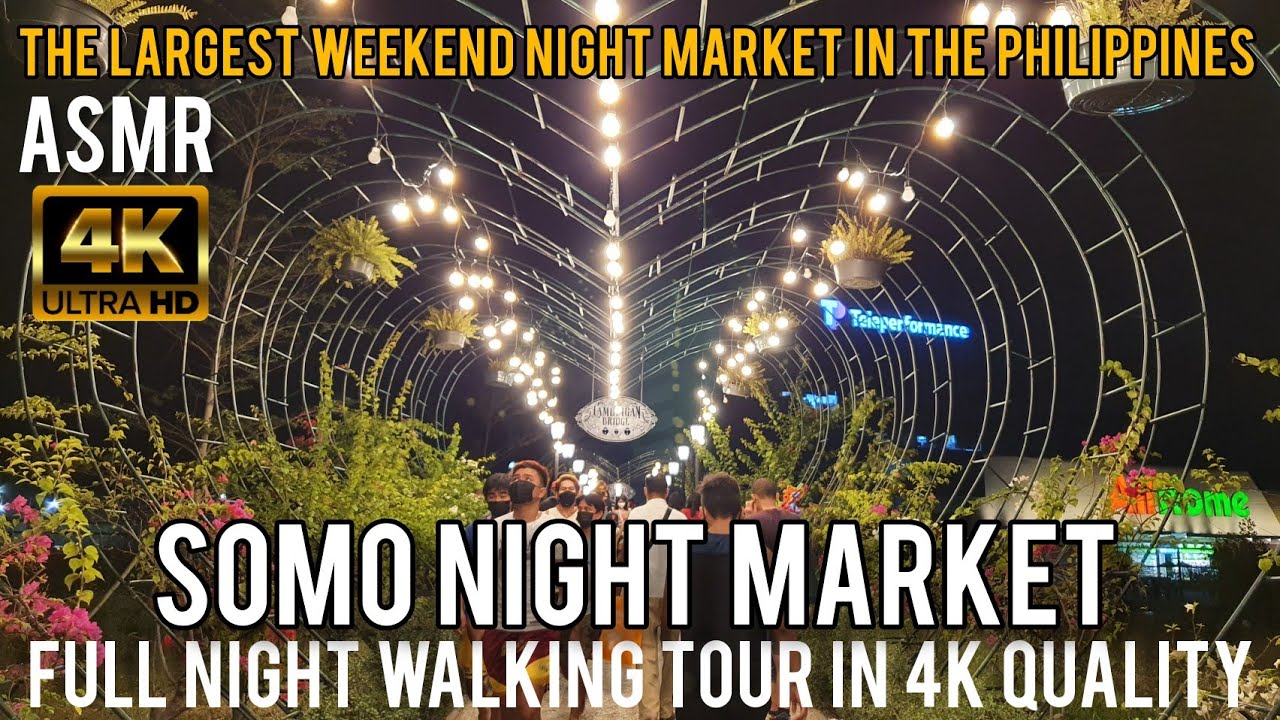 [4K] Walking around SOMO Night Market in Bacoor, Cavite (ASMR) - YouTube