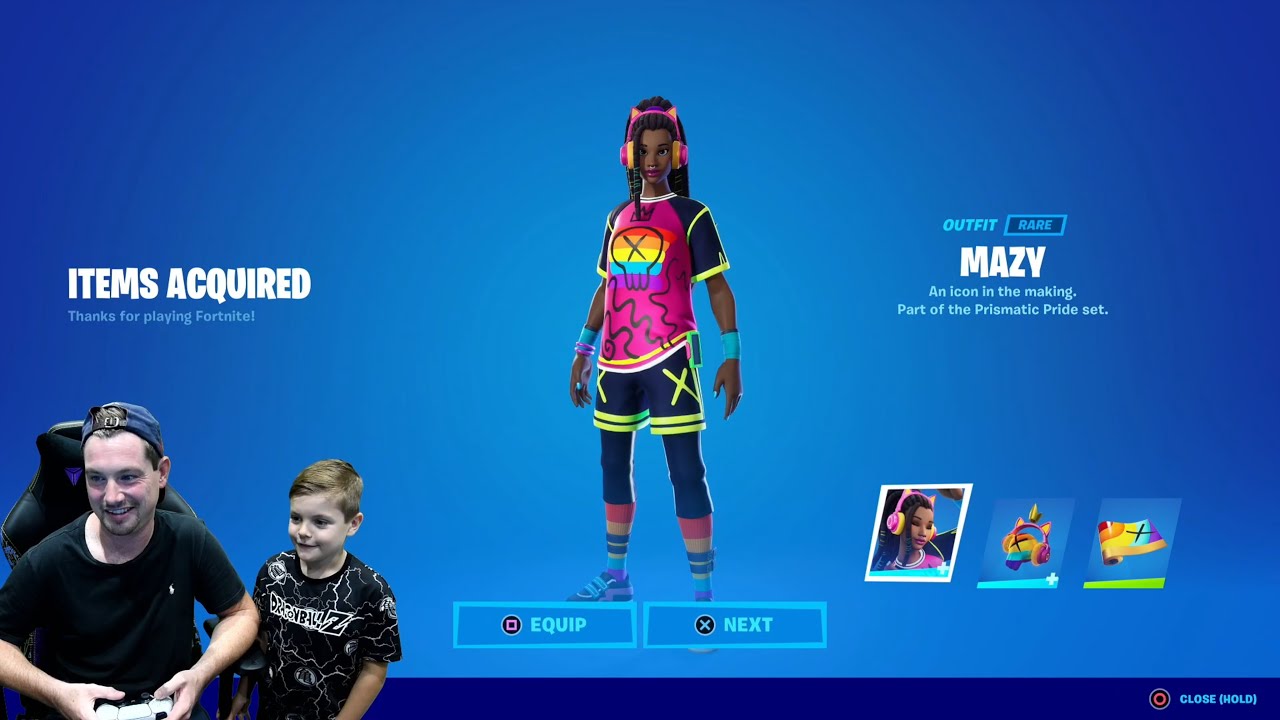 GIFTING My 8 Year Old Kid The NEW Fortnite item Shop Bundle PRISMATIC ...