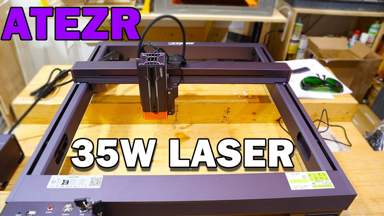 Atezr L2 36w Laser engraver - YouTube