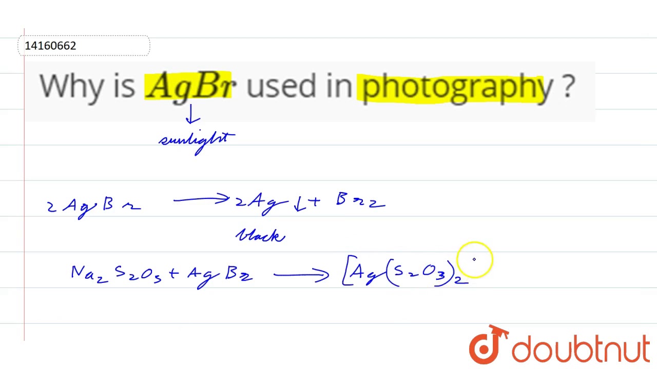 Why is `AgBr` used in photography ? - YouTube