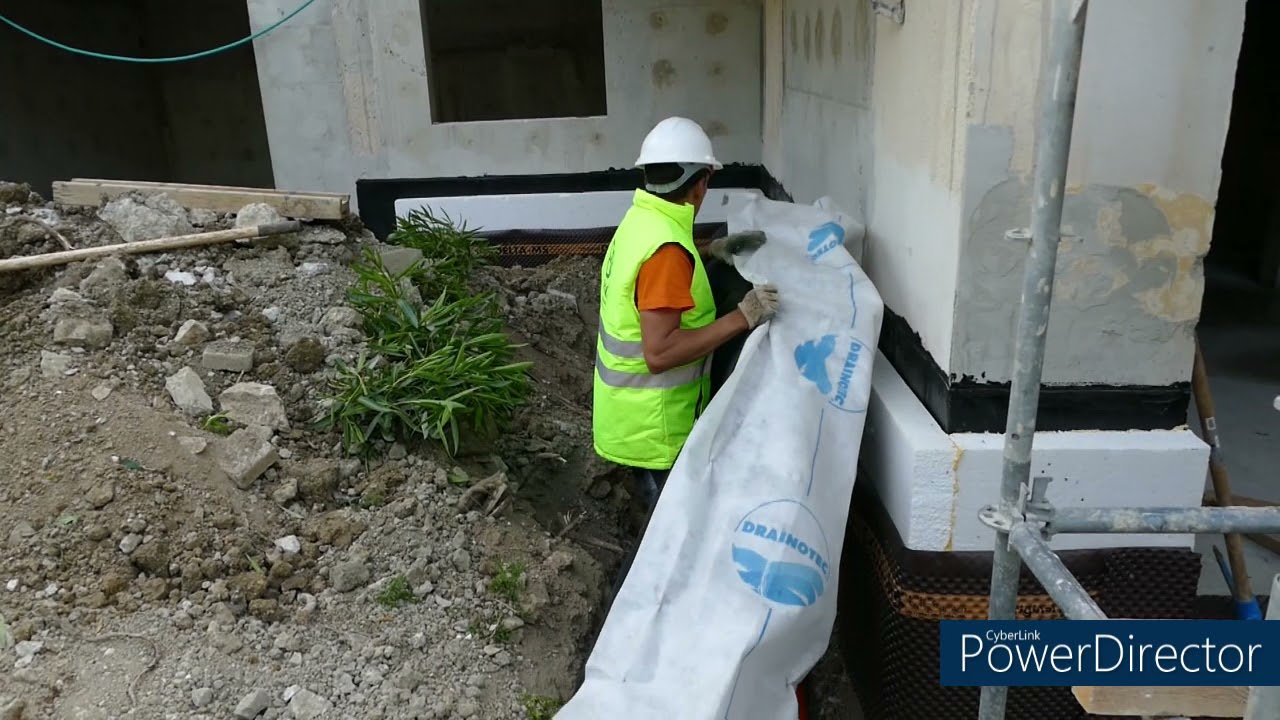 Drainotec drainage périphérique de bâtiments - YouTube