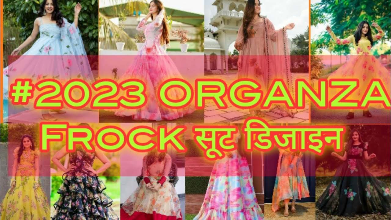 New Latest ORGANZA Frock Suit Design #2023 || ORGANZA Fabric Kurti ...