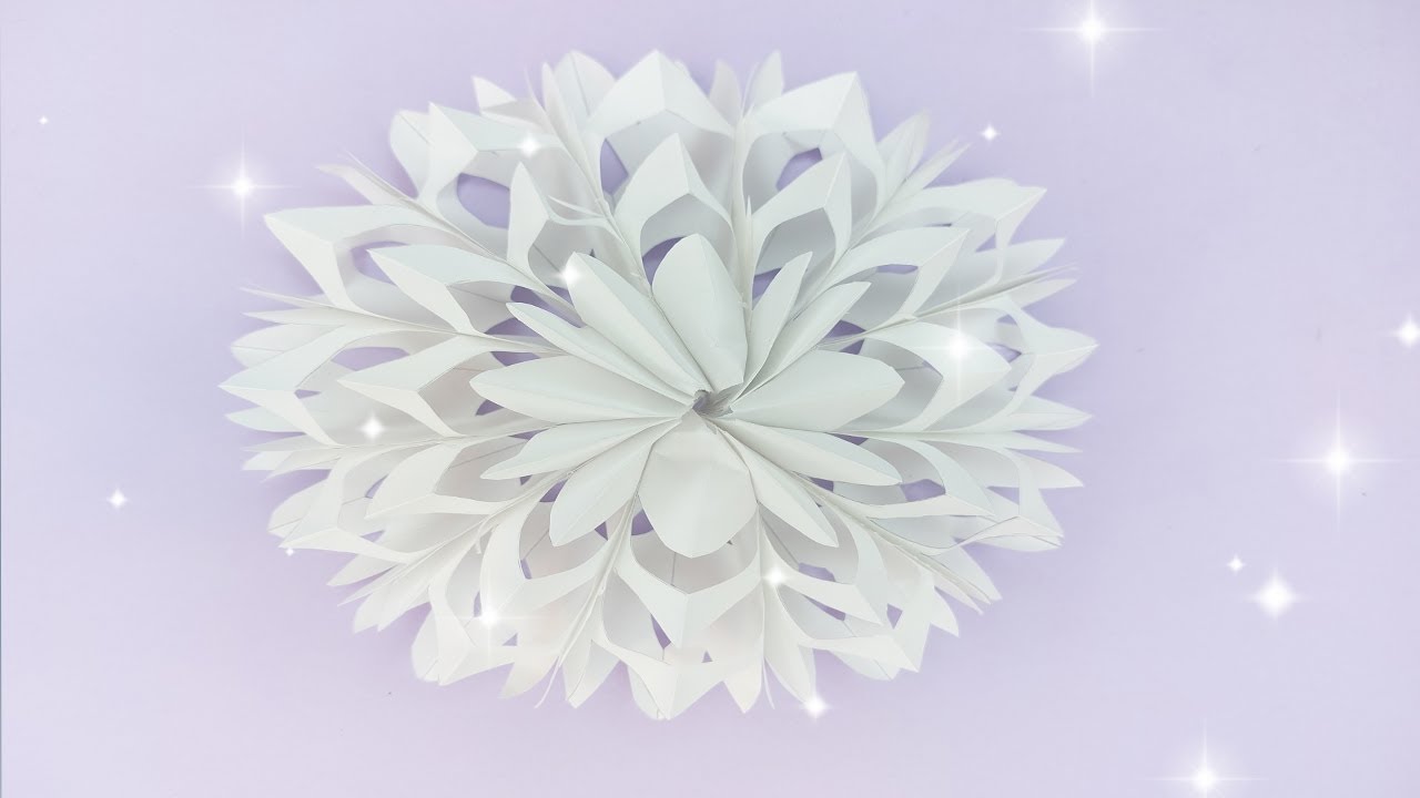 3D Paper Snowflake Tutorial Winter Ornaments Christmas decorations ...
